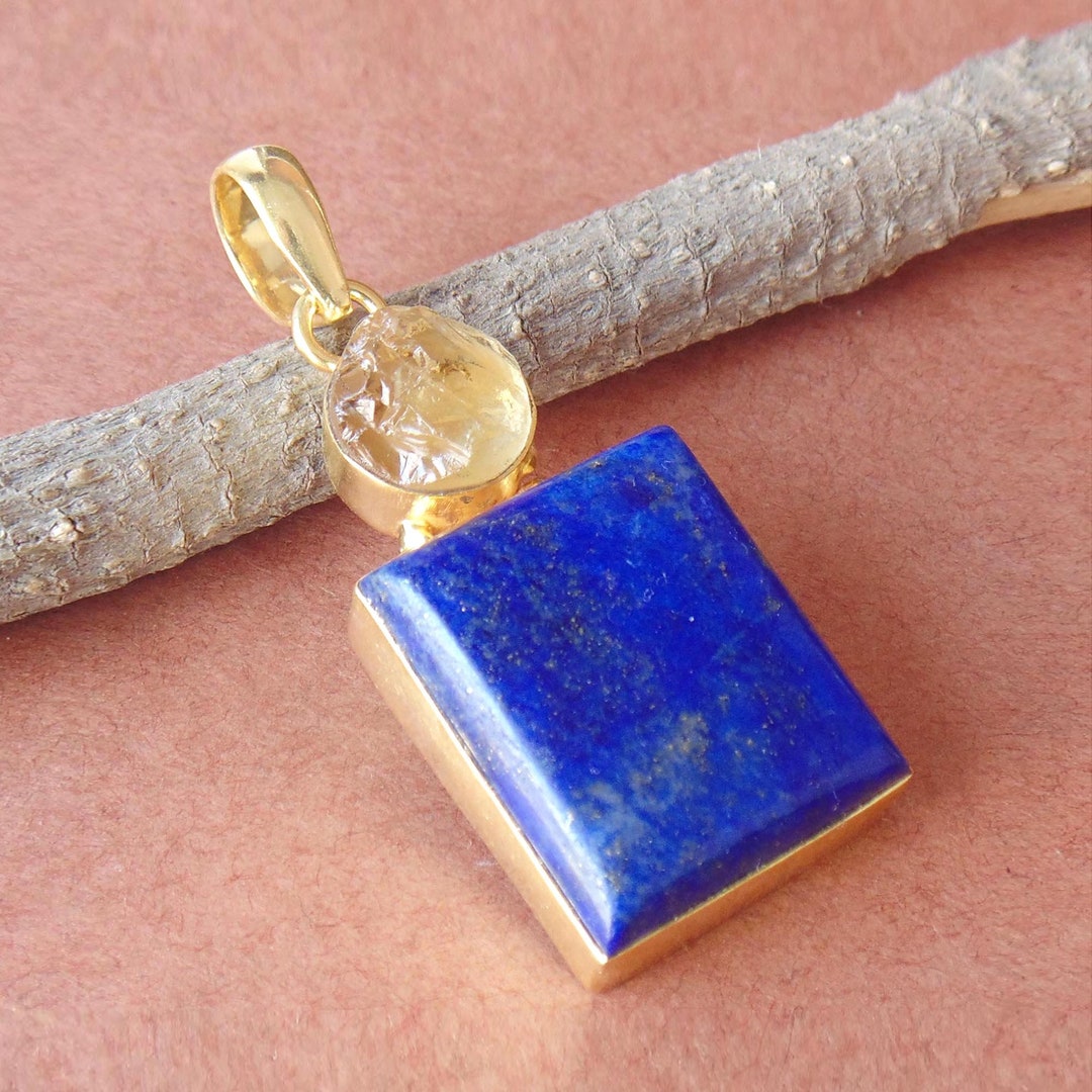 Artisan Handcrafted Pendant Natural Blue Kyanite Pendant 18K - Etsy