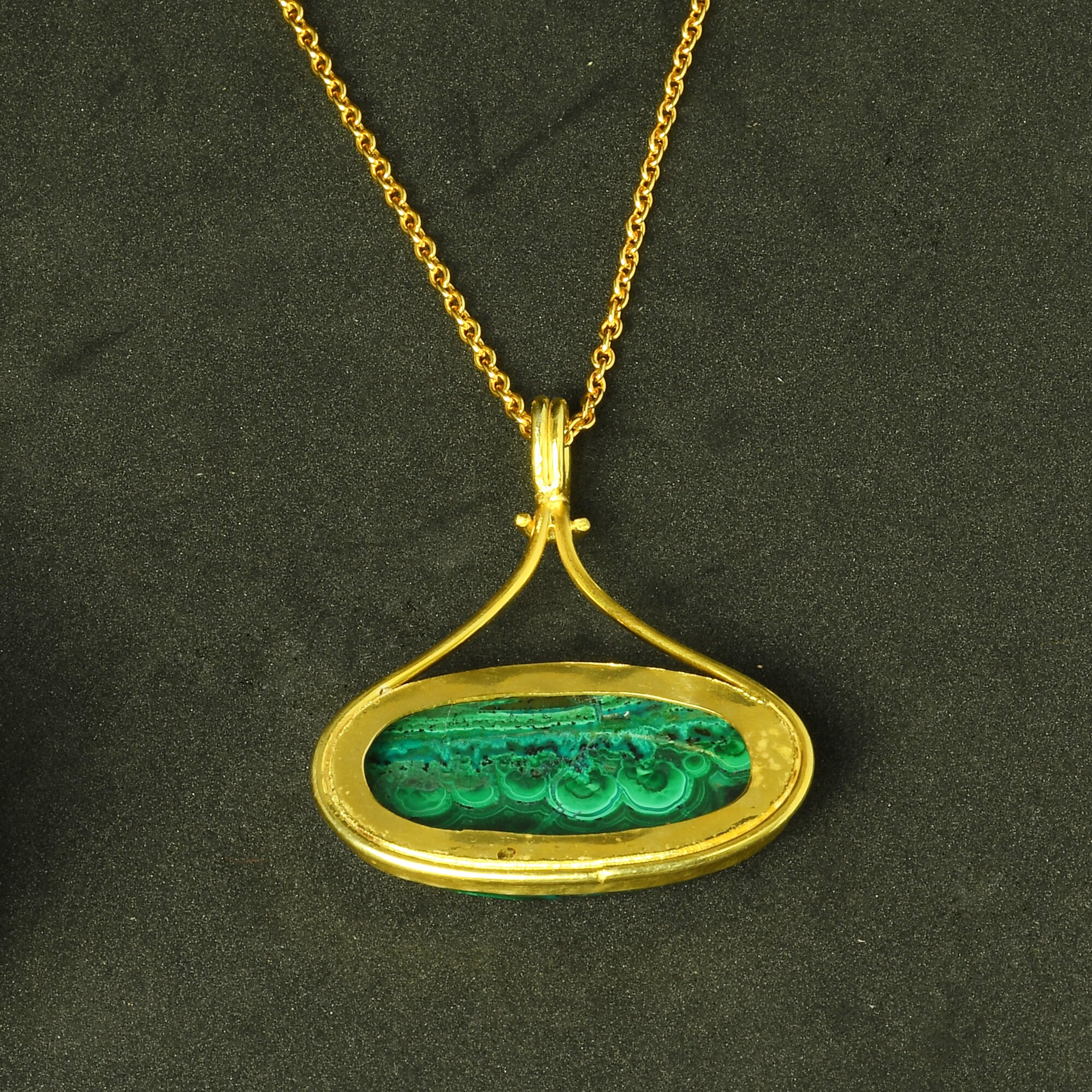 Natural Azurite Malachite Pendant Large Gemstone Pendant | Etsy