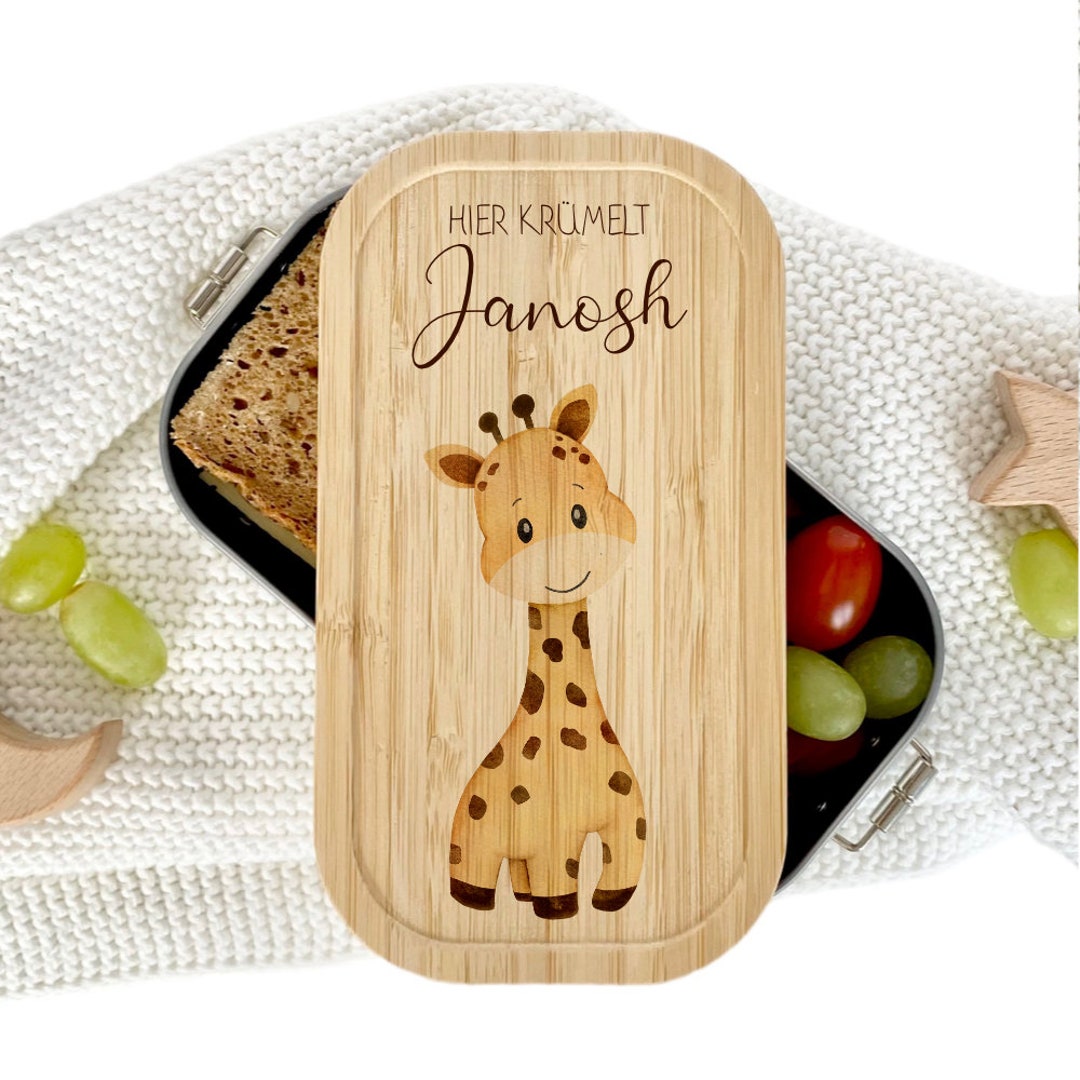 Personalized Giraffe Kindergarten Lunch Box Stainless Steel Children's ...
