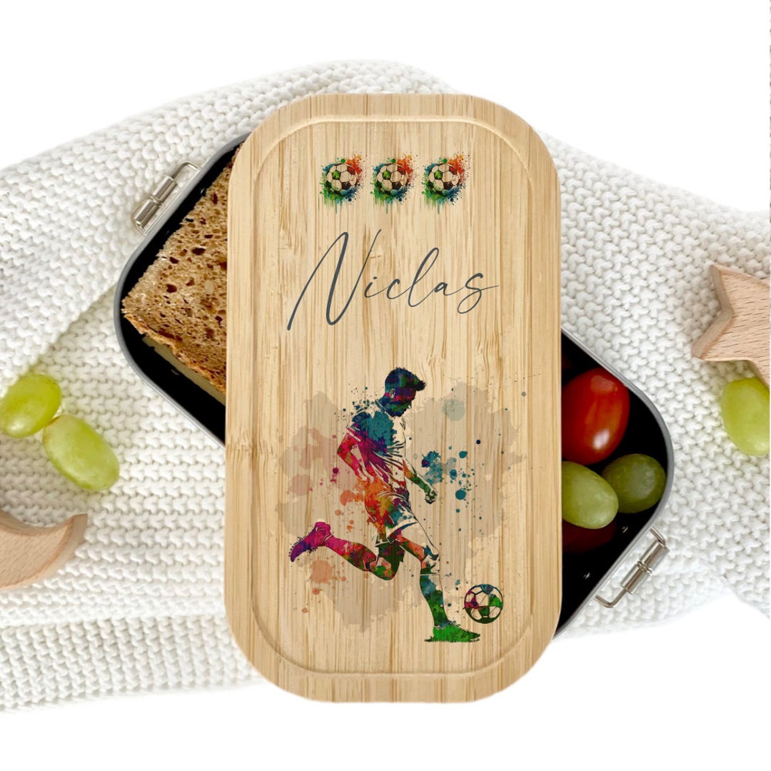 Football Lunch Box Stainless Steel Football Player Lunchbox Children ...