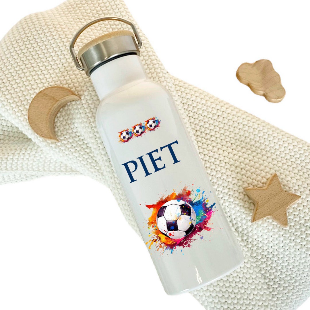 Children's Drinking Bottle football for Children With Name Thermos ...