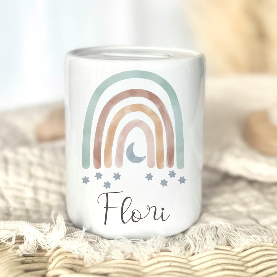 Money Box Personalized Money Box Rainbow Money Box Child Personalized ...
