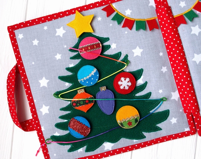 Christmas Quiet Book, Children’s Felt Busy Book With 2 Activity Pages ...