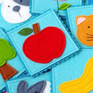 Felt Memory Matching Game: Montessori Travel Toy for Toddlers - Etsy