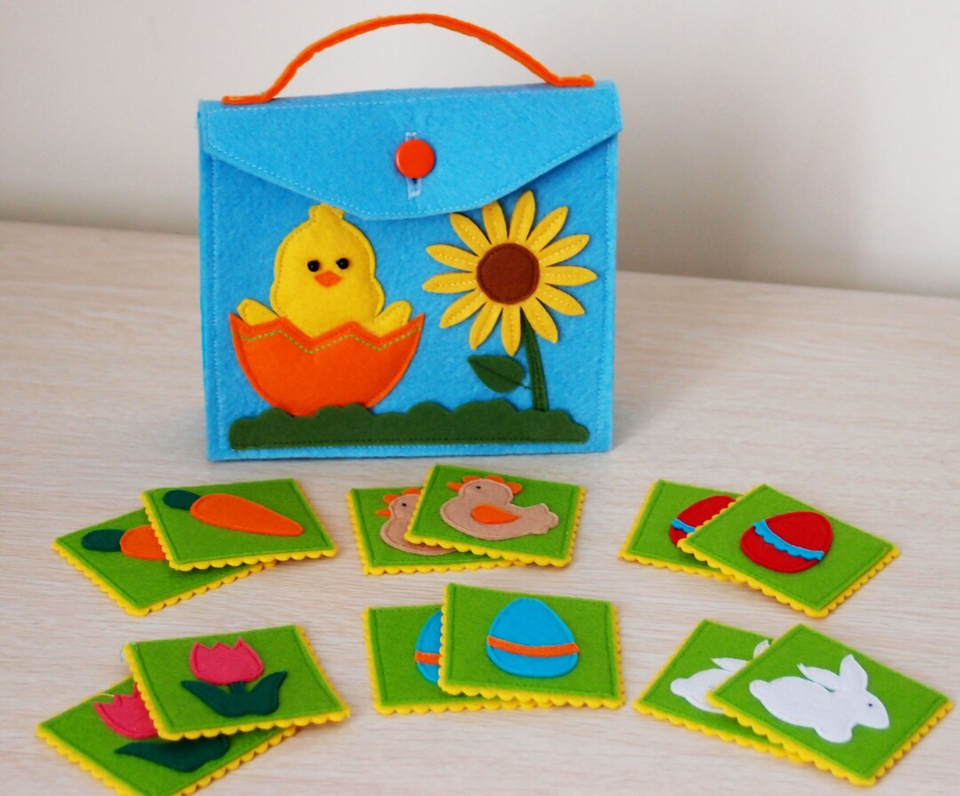 Memory Matching Game, Concentration Game, Easter Themed Educational Toy ...