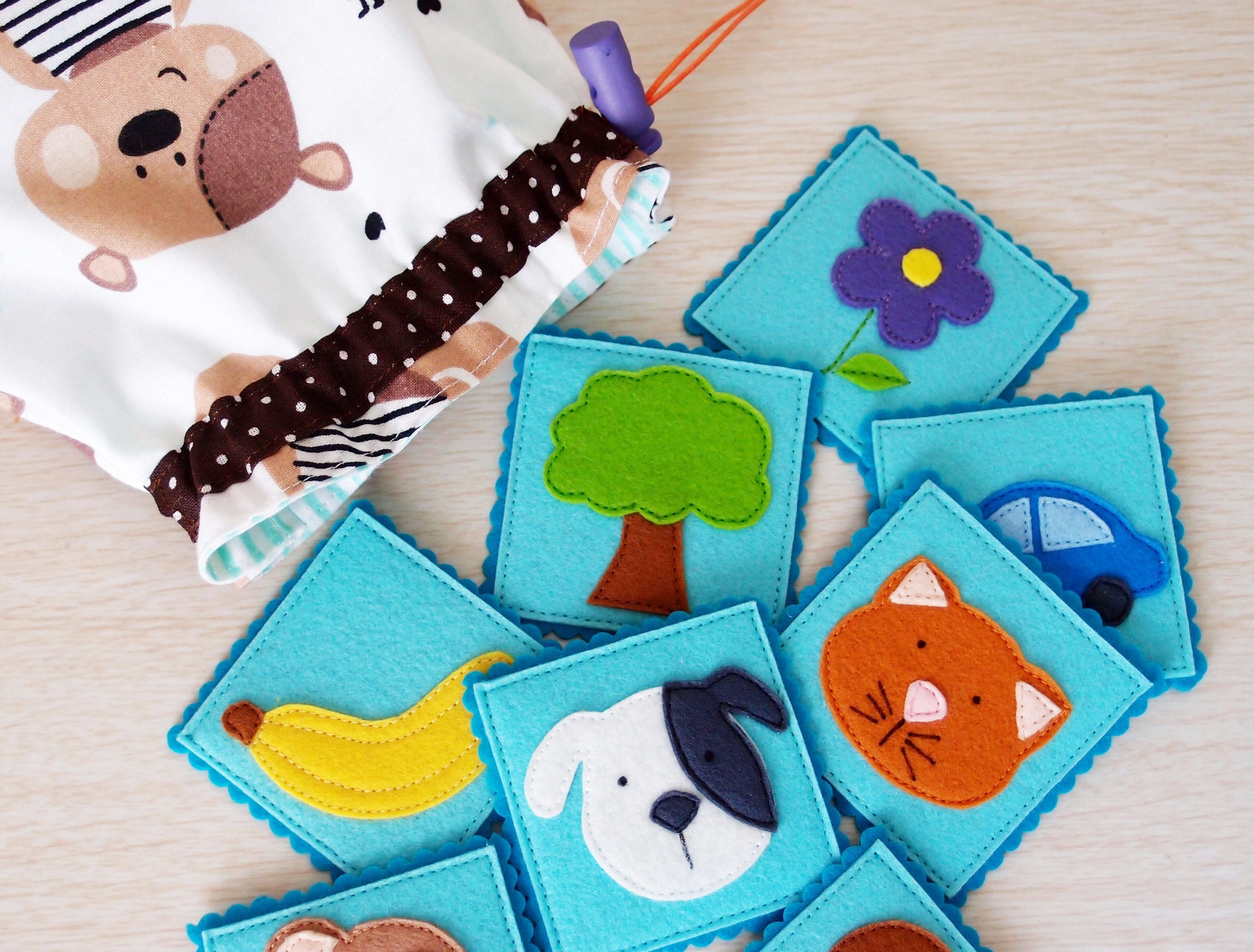 Felt Memory Game Fabric Matching Game Learning/ Educational - Etsy UK