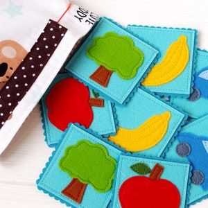 Felt Memory Matching Game: Montessori Travel Toy for Toddlers - Etsy