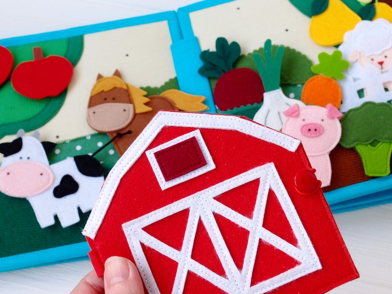 Toddler Quiet Book: Felt Farm Animals Activity Book - Etsy