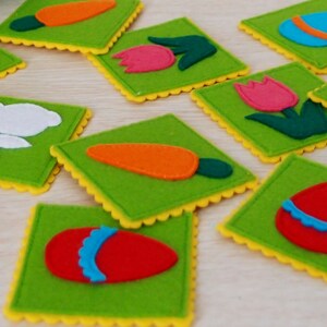 Memory Matching Game, Concentration Game, Easter Themed Educational Toy ...