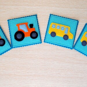 Transport Memory Matching Game, Matching Pairs Game, Felt Educational ...