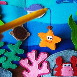 Under the Sea Play Set – Magnetic Fishing Game With Felt Sea Play Mat ...