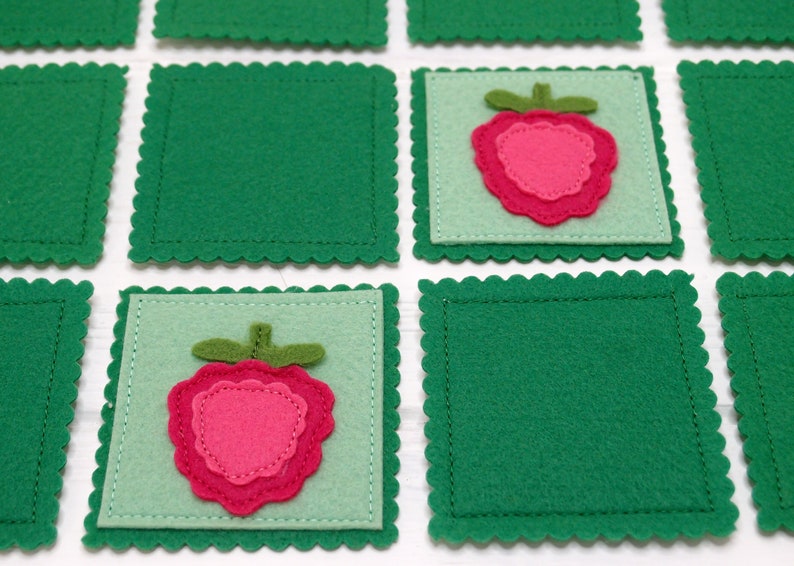 Felt Fabric Memory Matching Game for Kids to Learn Fruits and ...