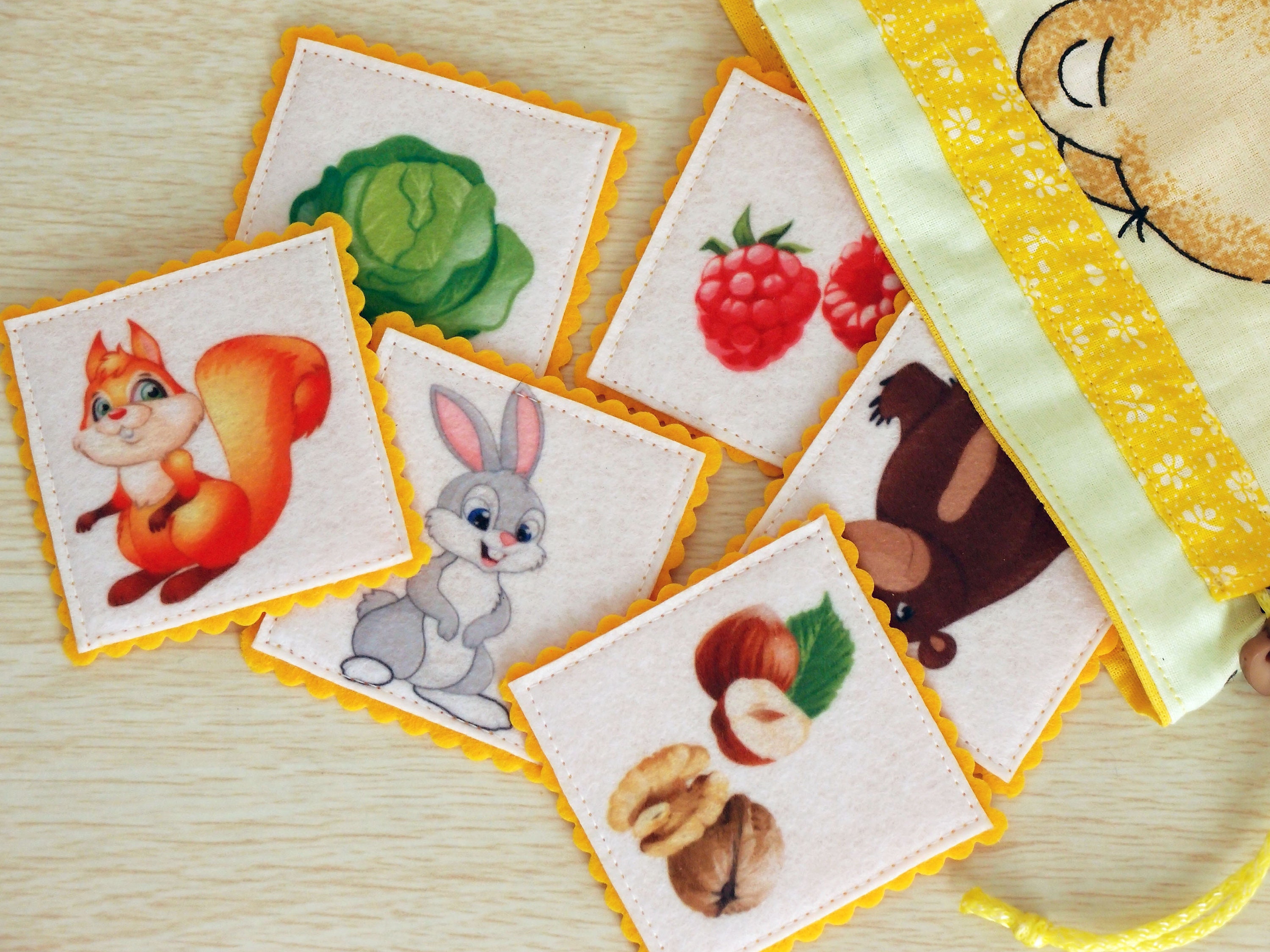 What Animals Eat Matching Game Felt Fabric Memory Game - Etsy