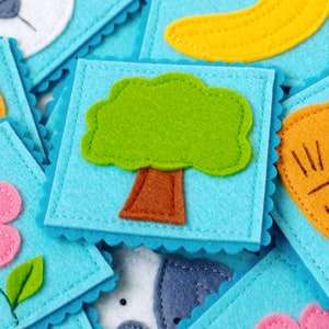 Felt Memory Matching Game: Montessori Travel Toy for Toddlers - Etsy
