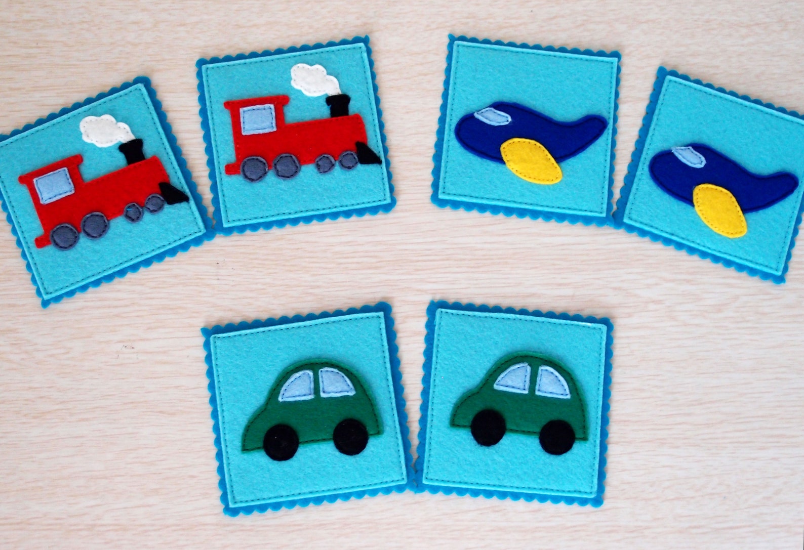 Transport Memory Matching Game Matching Pairs Game Felt - Etsy