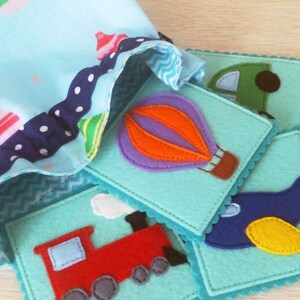 Transport Memory Matching Game, Matching Pairs Game, Felt Educational ...