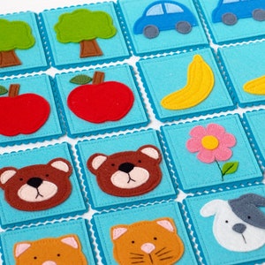 Felt Memory Matching Game: Montessori Travel Toy for Toddlers - Etsy
