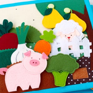 Toddler Quiet Book: Felt Farm Animals Activity Book - Etsy