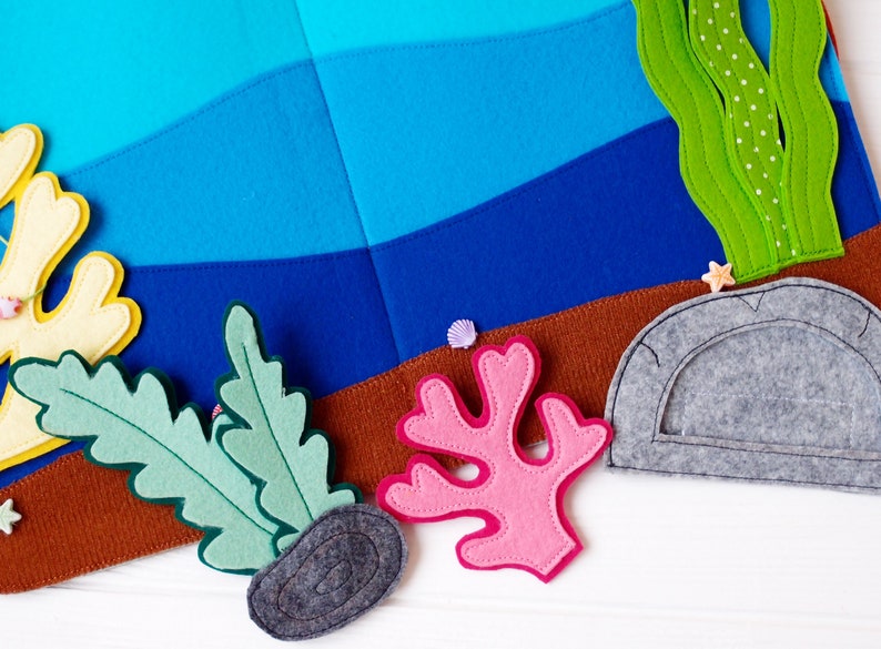 Under the Sea Play Set Magnetic Fishing Game With Felt Sea - Etsy