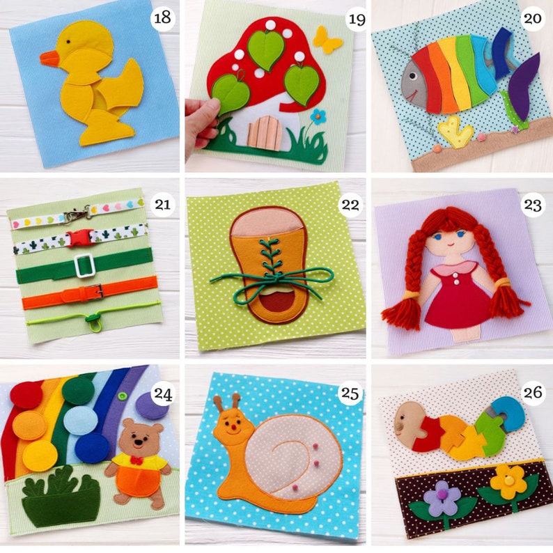 Farm Quiet Book Pages Toddler Busy Book Felt Activity Book for - Etsy