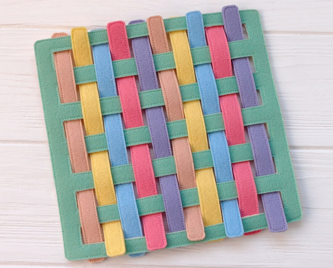 Weaving Fine Motor Skills Toy for Children – Felt Activity Board With ...