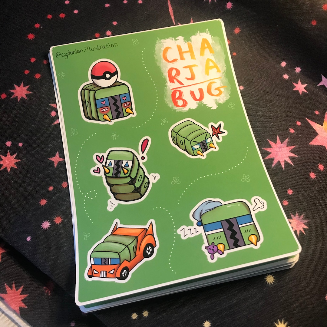 Kawaii Charge Bug Pocket Monster Sticker Sheet Electric Bug - Etsy