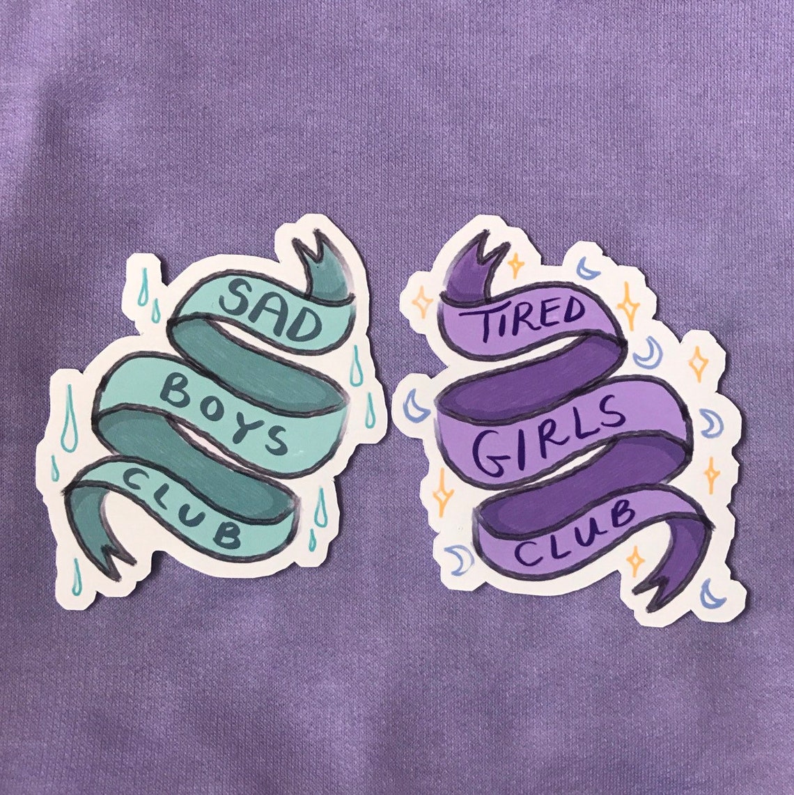 Sad Boys Club / Tired Girls Club Sticker | Etsy