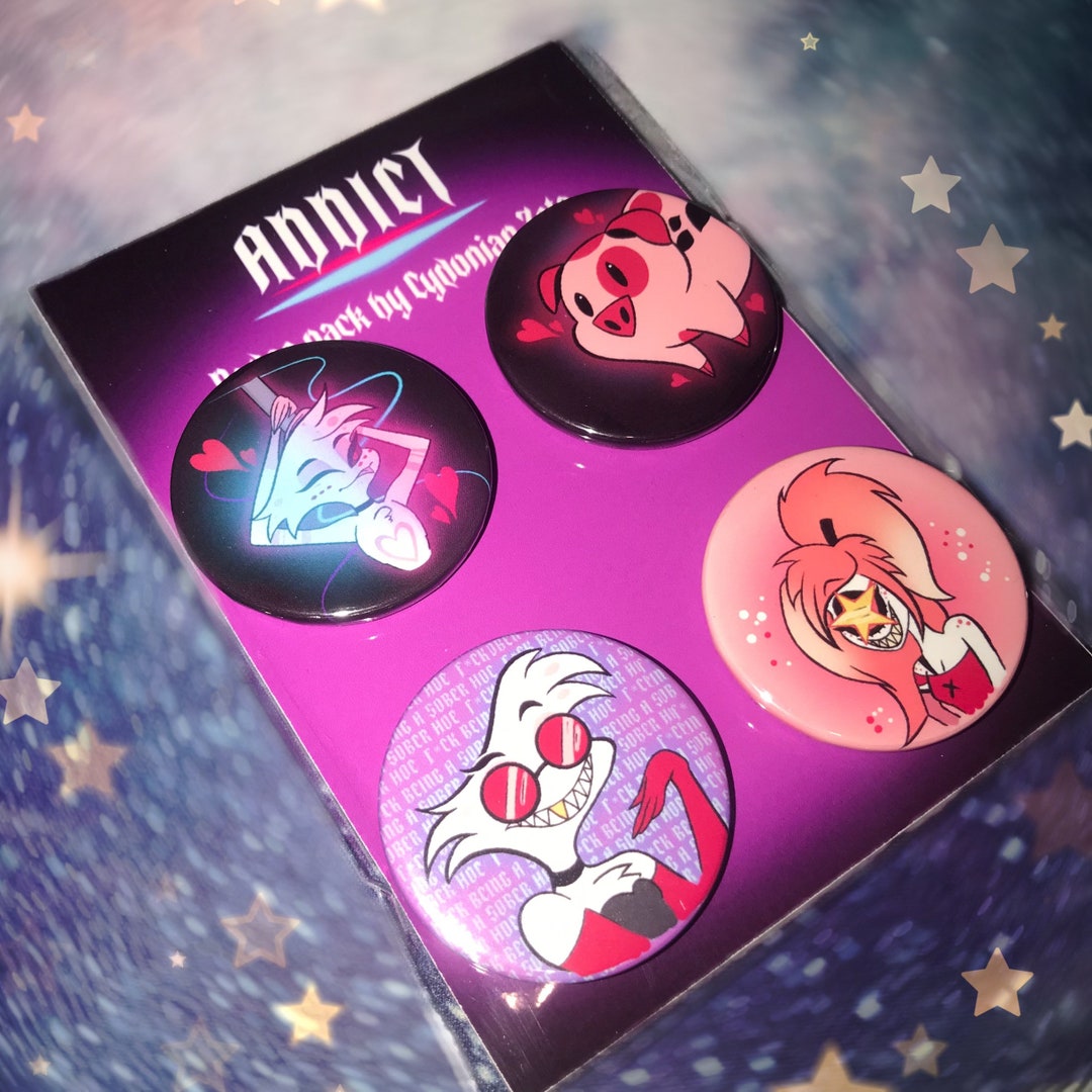 ADDICT Hazbin Hotel 1.5 Inch Badge Pack - Etsy Canada