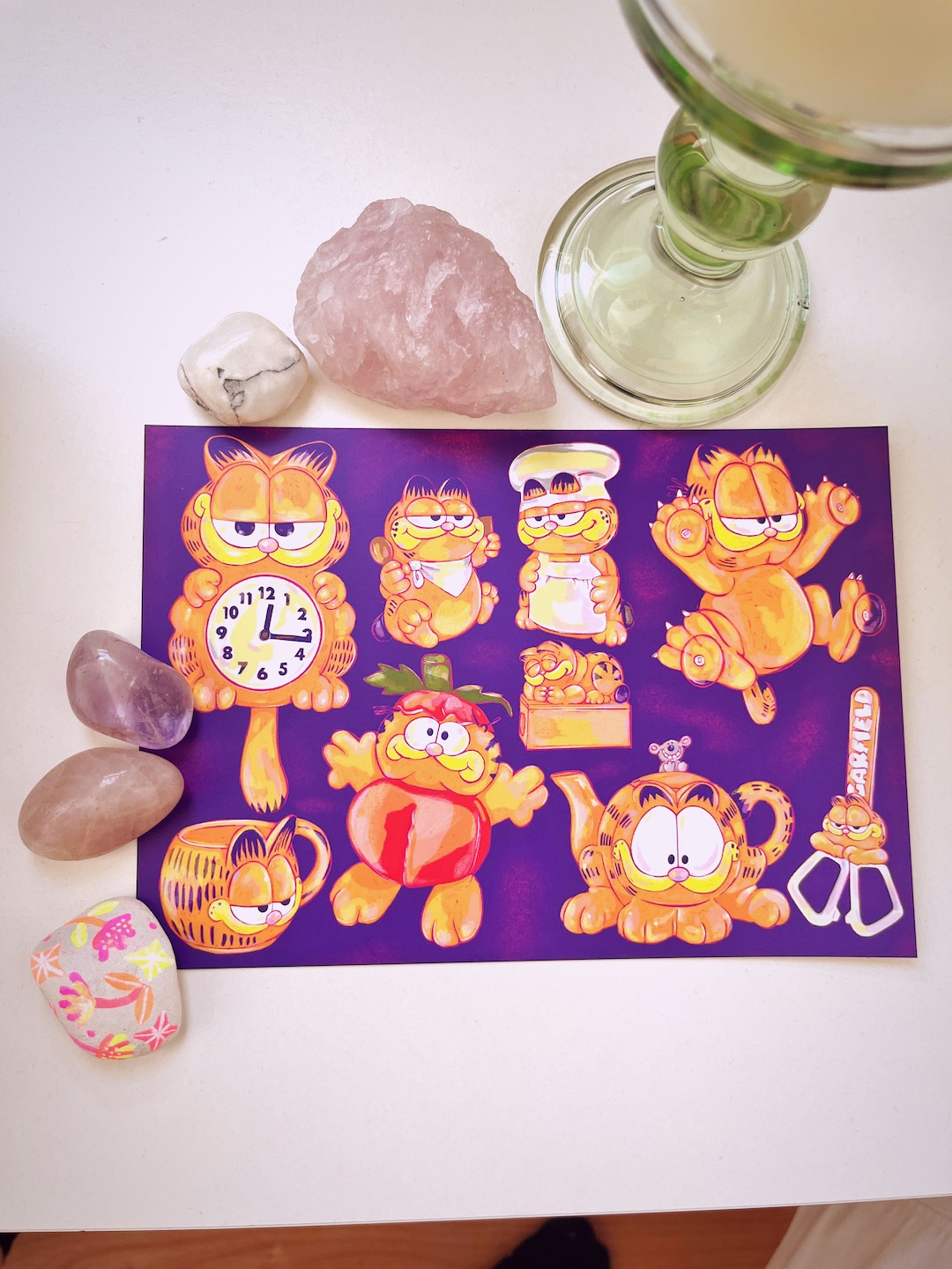 Garfield the Cat Merchandise A5 Art Print Postcard - Etsy