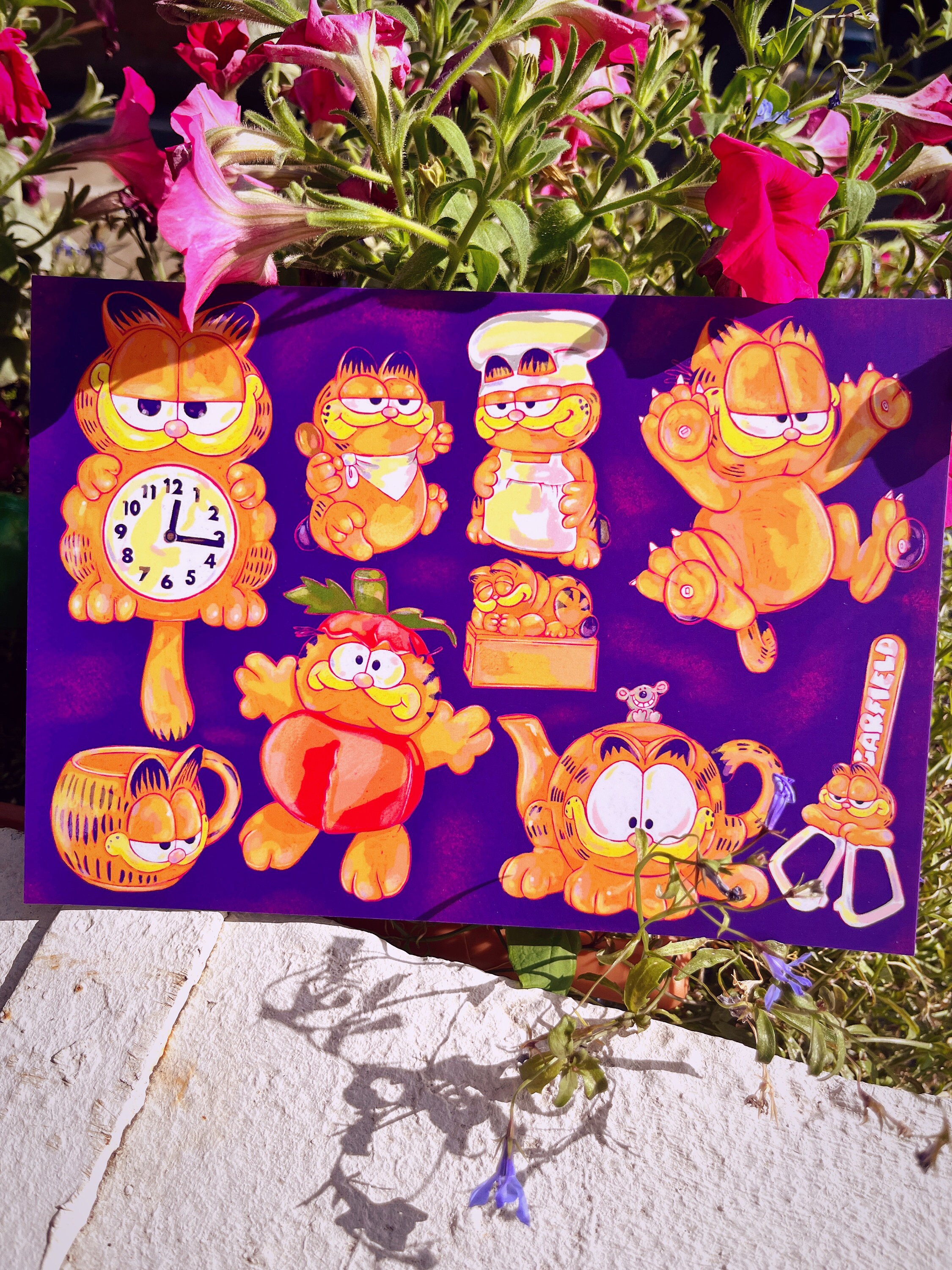 Garfield the Cat Merchandise A5 Art Print Postcard - Etsy