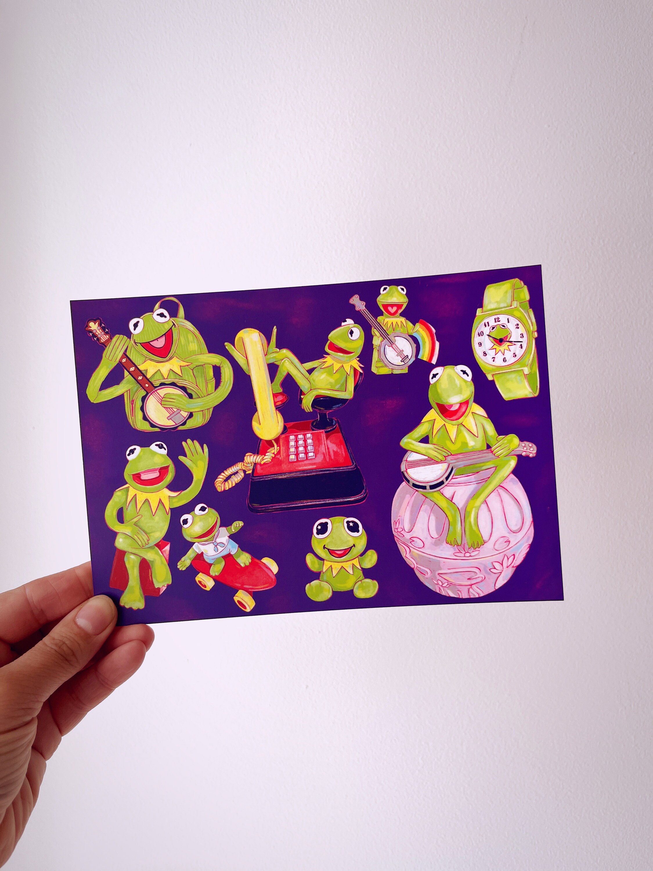 Kermit the Frog Merchandise A5 Art Print Postcard the Muppets - Etsy