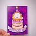 Garfield the Cat Birthday Card Happy Cake Day A6 - Etsy