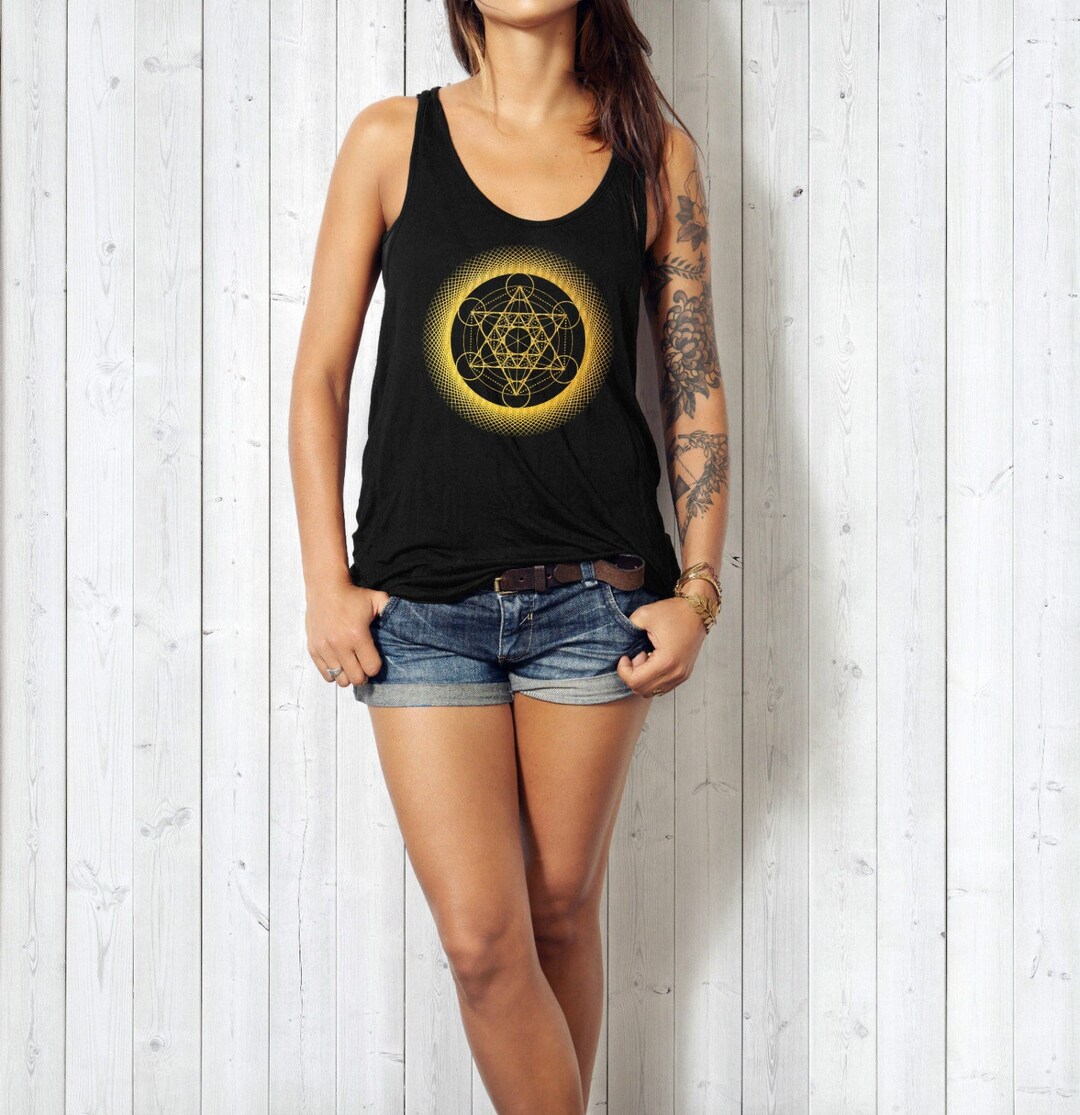 Metatrons Cube Sacred Structure Geometry Organic Cotton Custom ...