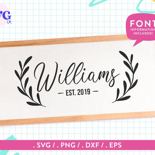 Family Last Name SVG Family Name Sign Farmhouse Style Sign | Etsy