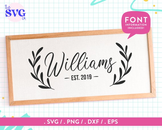 Family Name Sign SVG Family Sign Template SVG Family Wall - Etsy