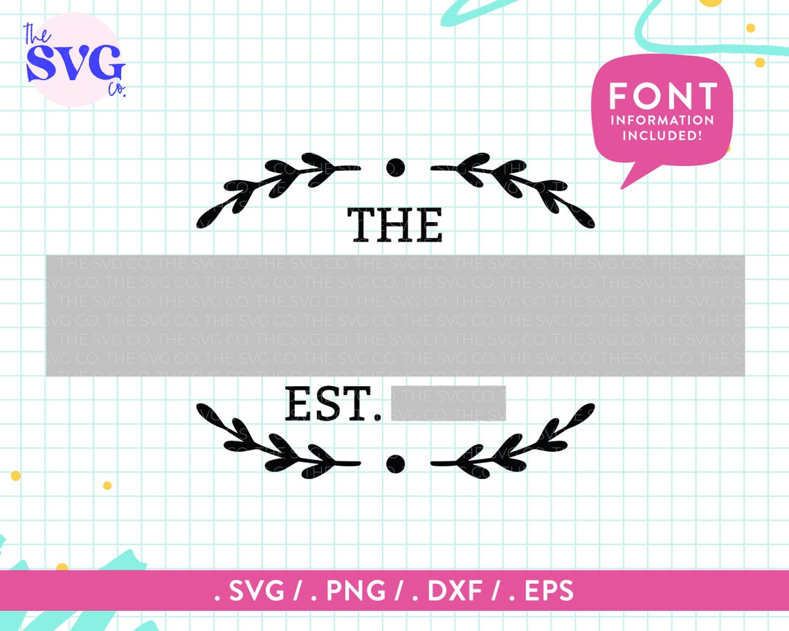 Family Name Sign SVG Family Sign Template SVG Family Wall - Etsy