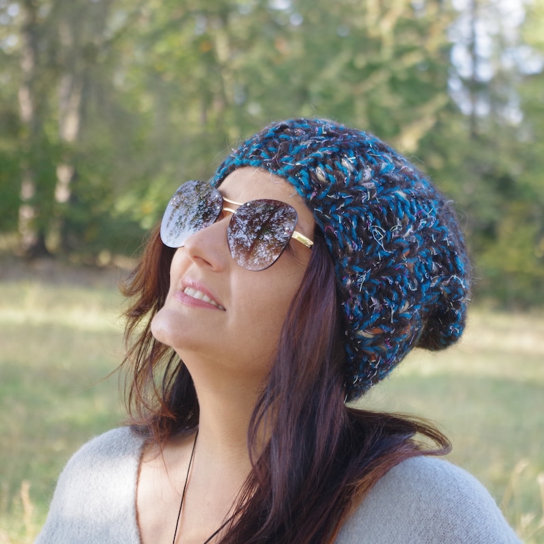 Slouchy Beanie Knit Oversized Hat Winter Hat Hat Chunky - Etsy