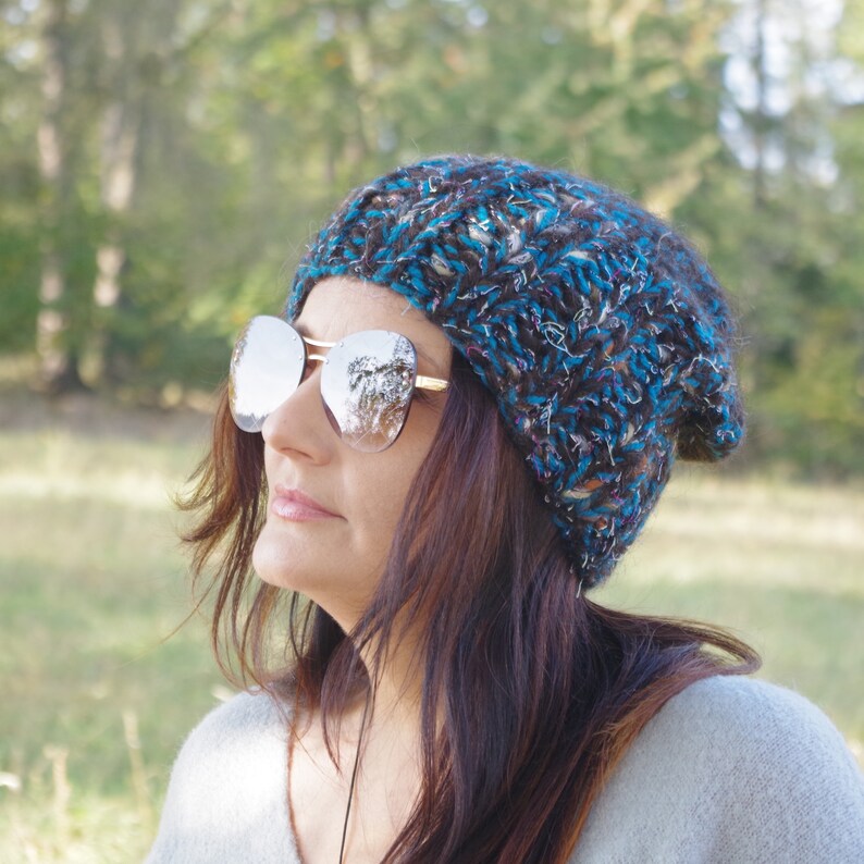 Slouchy Beanie Knit Oversized Hat Winter Hat Hat Chunky - Etsy