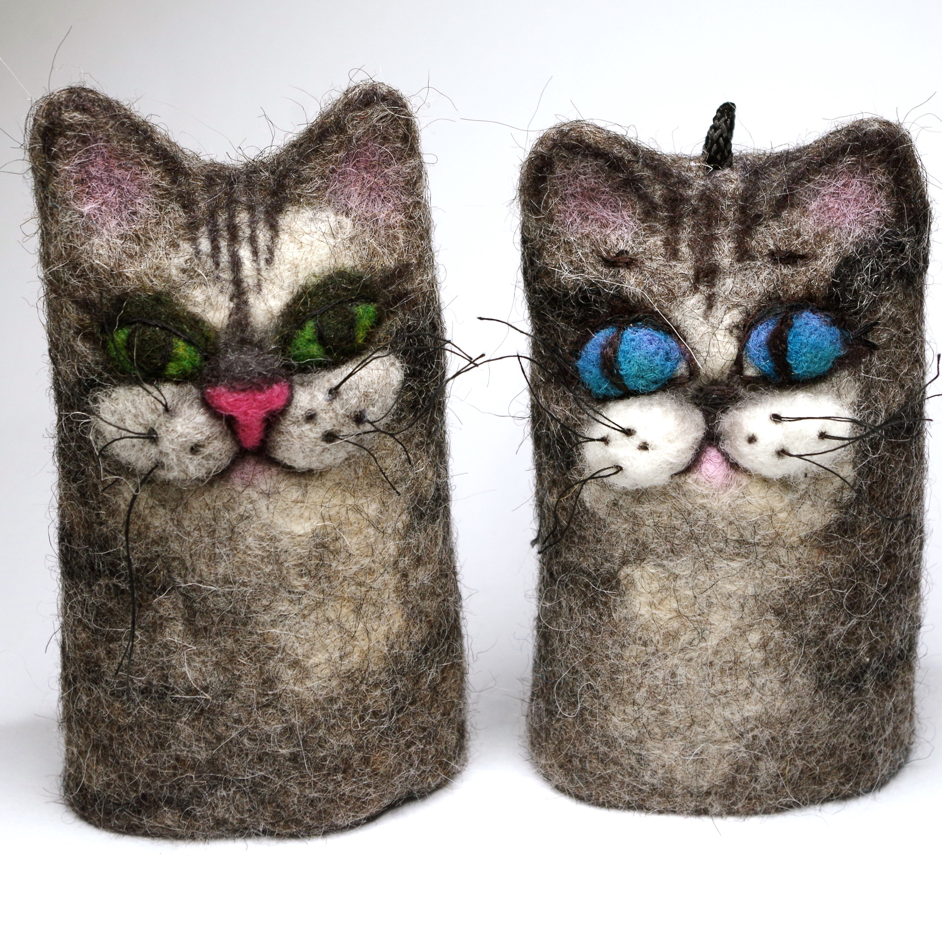 Kitty Key Case Key Bell Cat Key Pouch Kitty Key Cover Felted Cat Cute ...