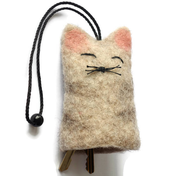 Kitty Key Case Key Bell Cat Key Pouch Kitty Key Cover Felted Cat Cute ...