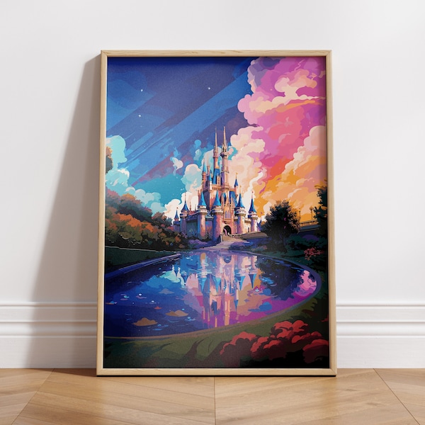Retro Magic Kingdom Poster - Etsy