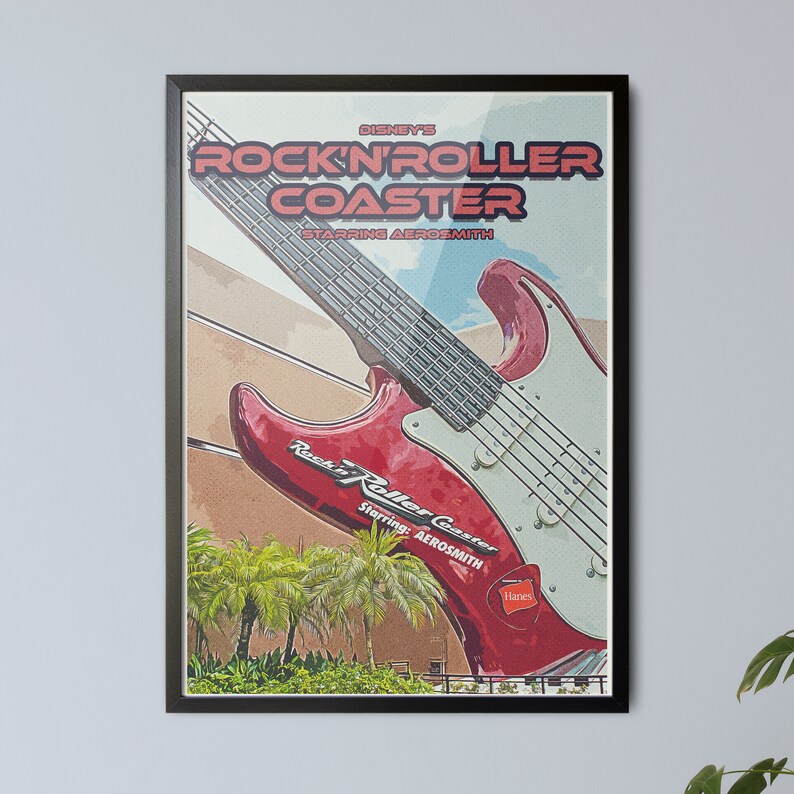 Rock 'n' Roller Coaster Poster Hollywood Studios - Etsy