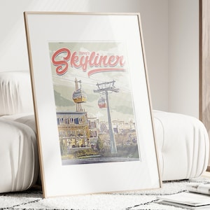 Disney Skyliner Wall Art: Retro Orlando Poster - Multiple Sizes - Etsy