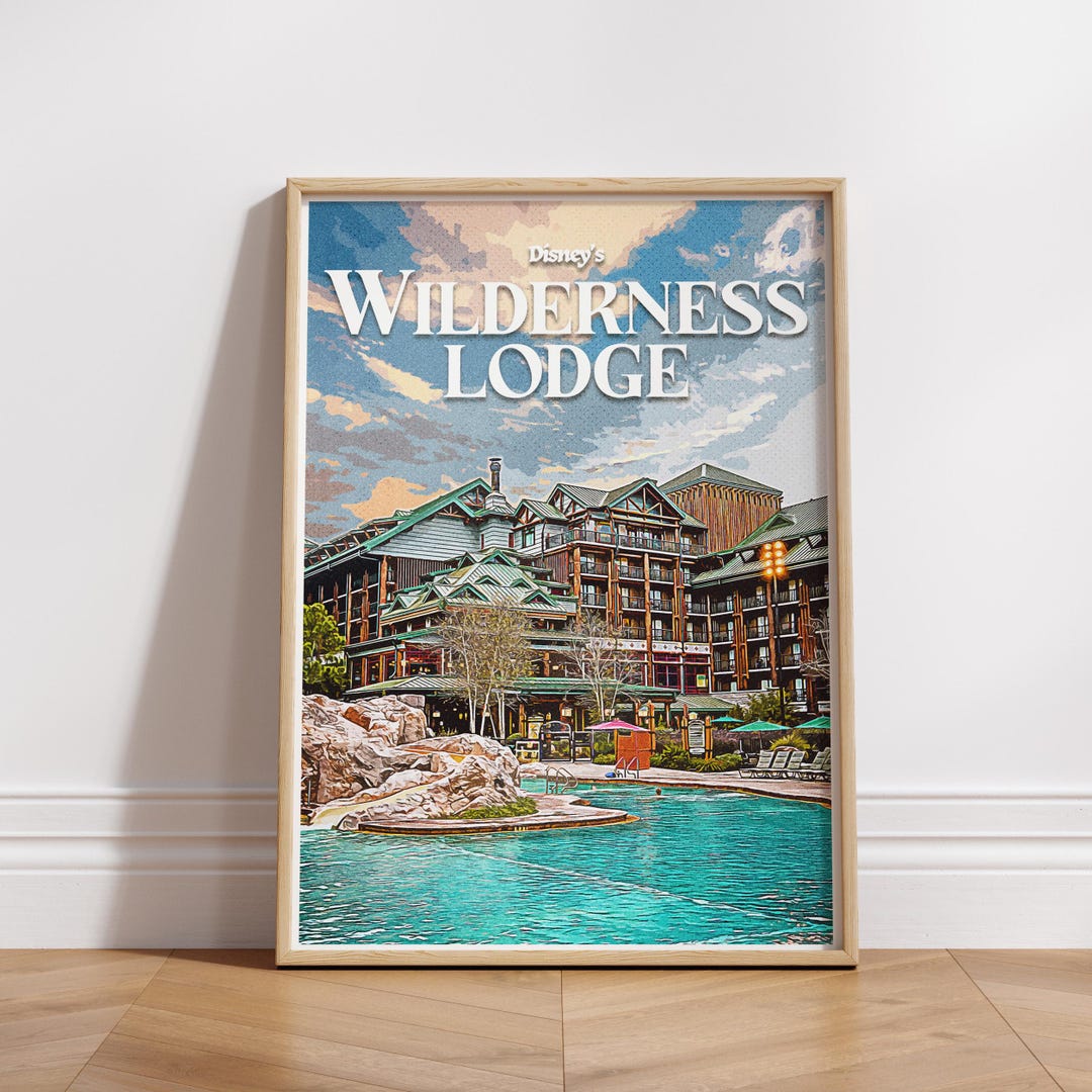 Disney Resort Poster: Wilderness Lodge Retro Style - Wall Art Print - Etsy