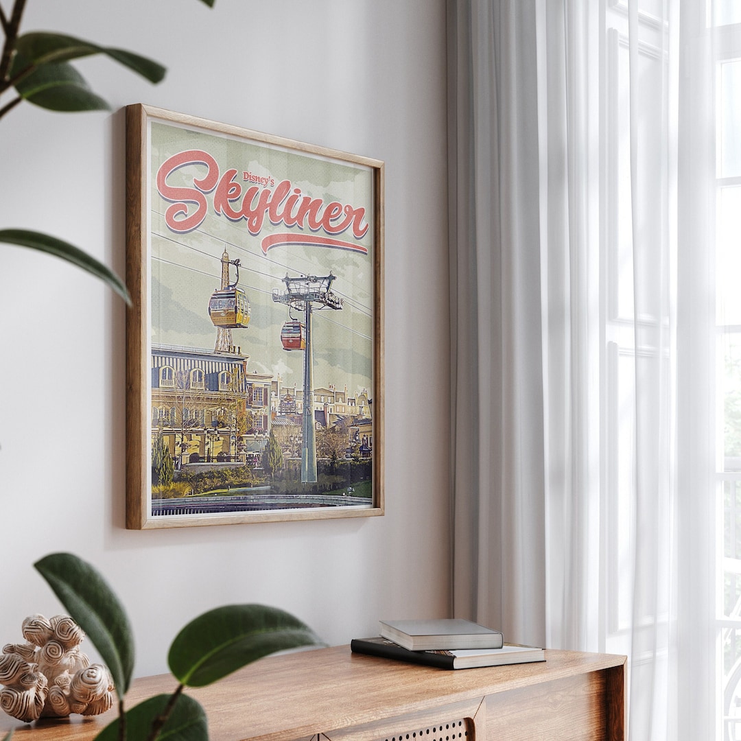 Disney Skyliner Wall Art: Retro Orlando Poster - Multiple Sizes - Etsy UK