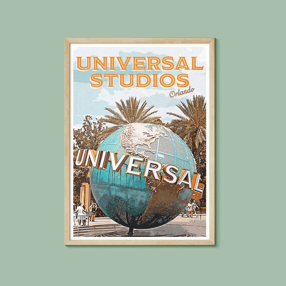 Universal Studios Orlando Retro Poster Universal Studios - Etsy