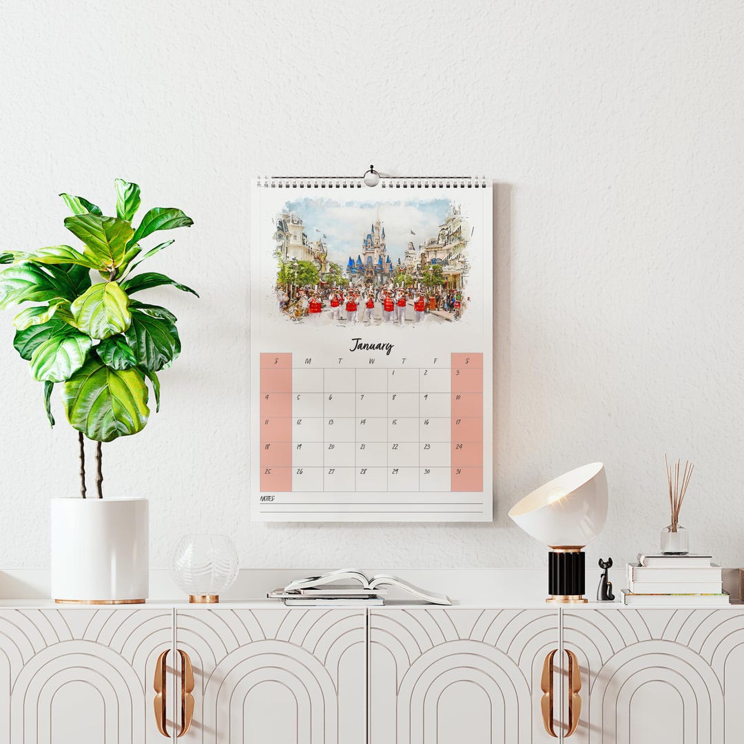 Disney Wall Calendar: 2026 Watercolor Art - Spiral Bound A4 - Etsy