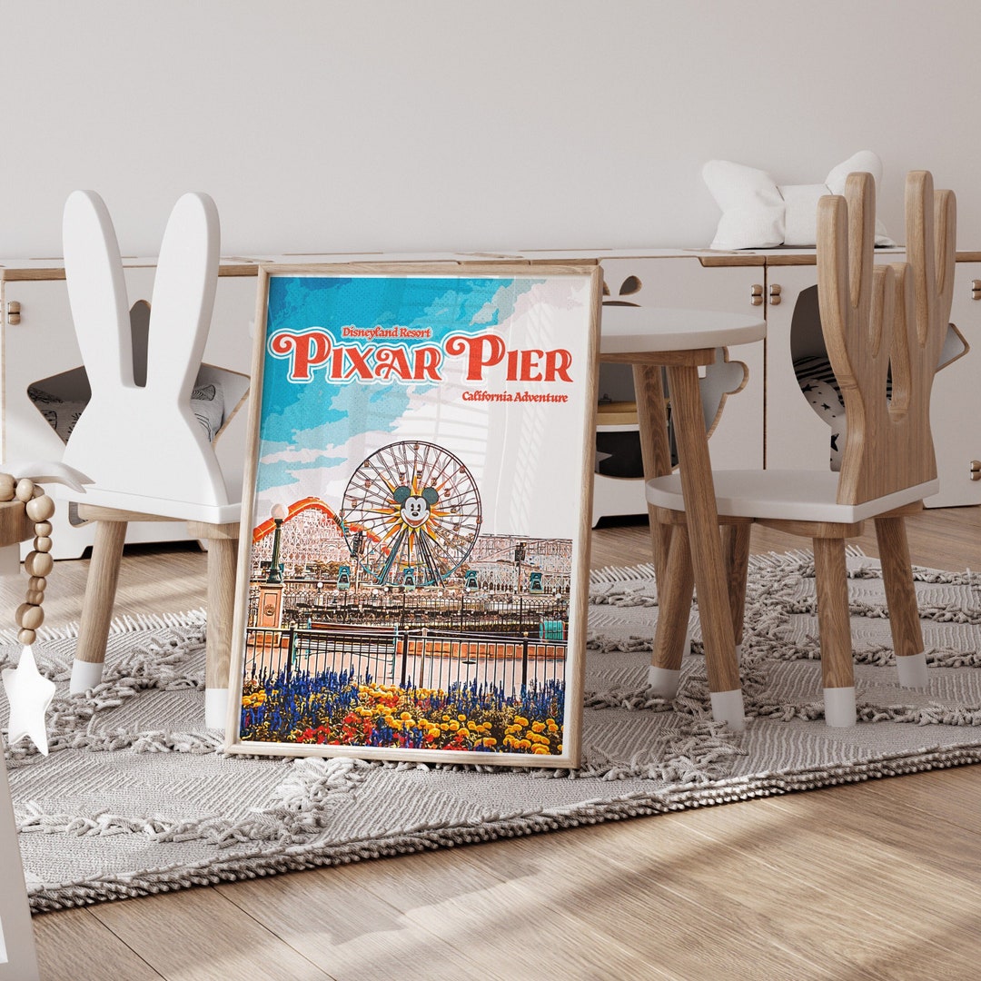 Retro Style Pixar Pier Poster at Disneyland California Adventure ...
