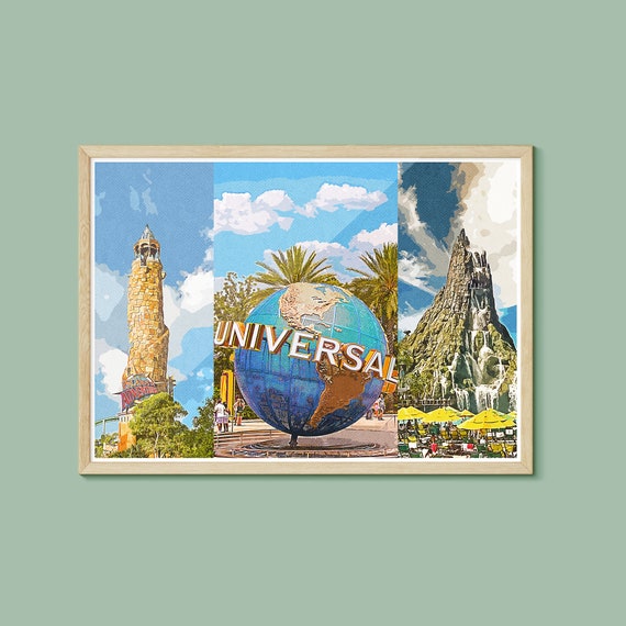 Universal Orlando Resort Retro Poster Universal Studios - Etsy UK