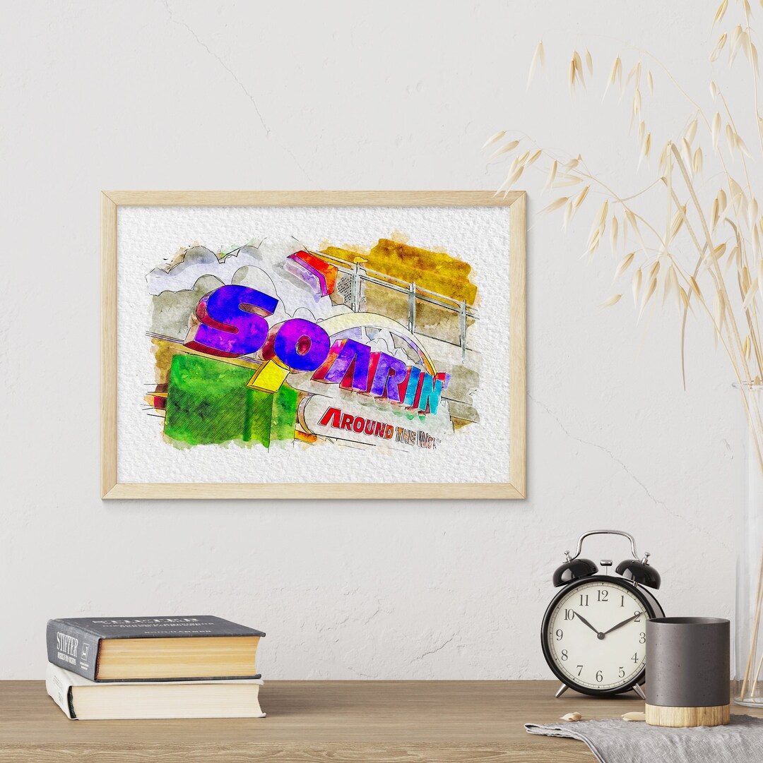 Soarin Ride Print: Disney Epcot Watercolor Art (A5 to A1 Sizes) - Etsy